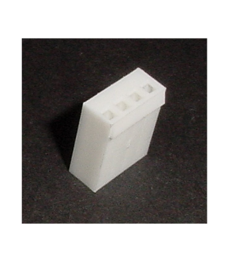 CONNECTOR HOUSING 4POS .100 W/RAMP